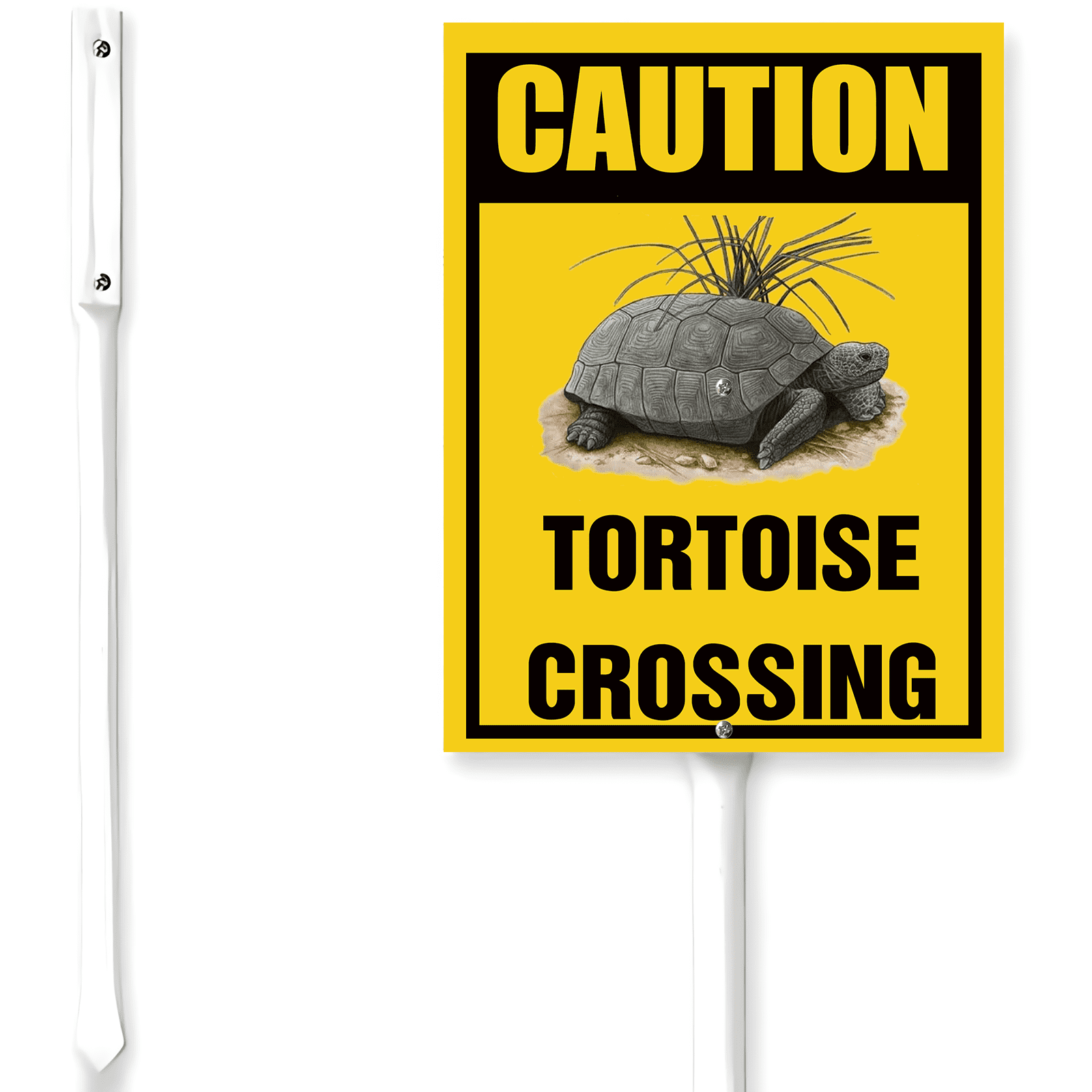 Kurmntregon Tortoise Crossing Sign With Stake Caution Tortoise Sign For ...