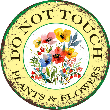 Kurmntregon Do Not Touch Plants & Flowers Garden Sign Keep Off Flowers ...