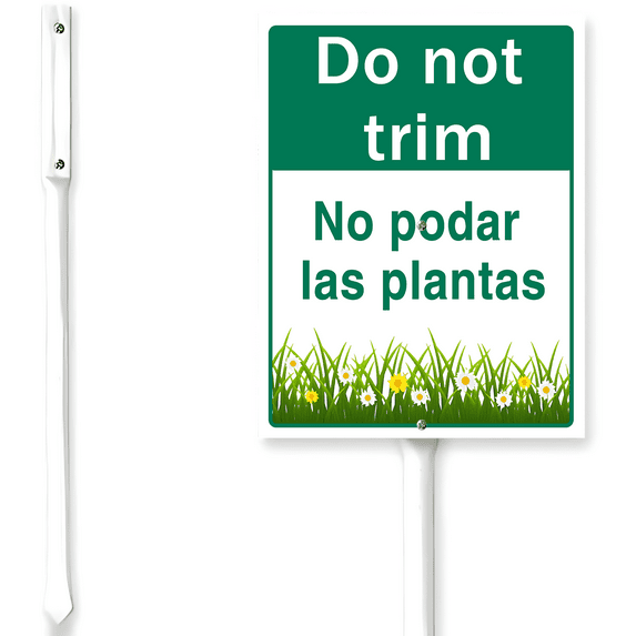 Kurmntregon Do Not Trim Garden Signs With Stake Do Not Trim Tree Sign ...