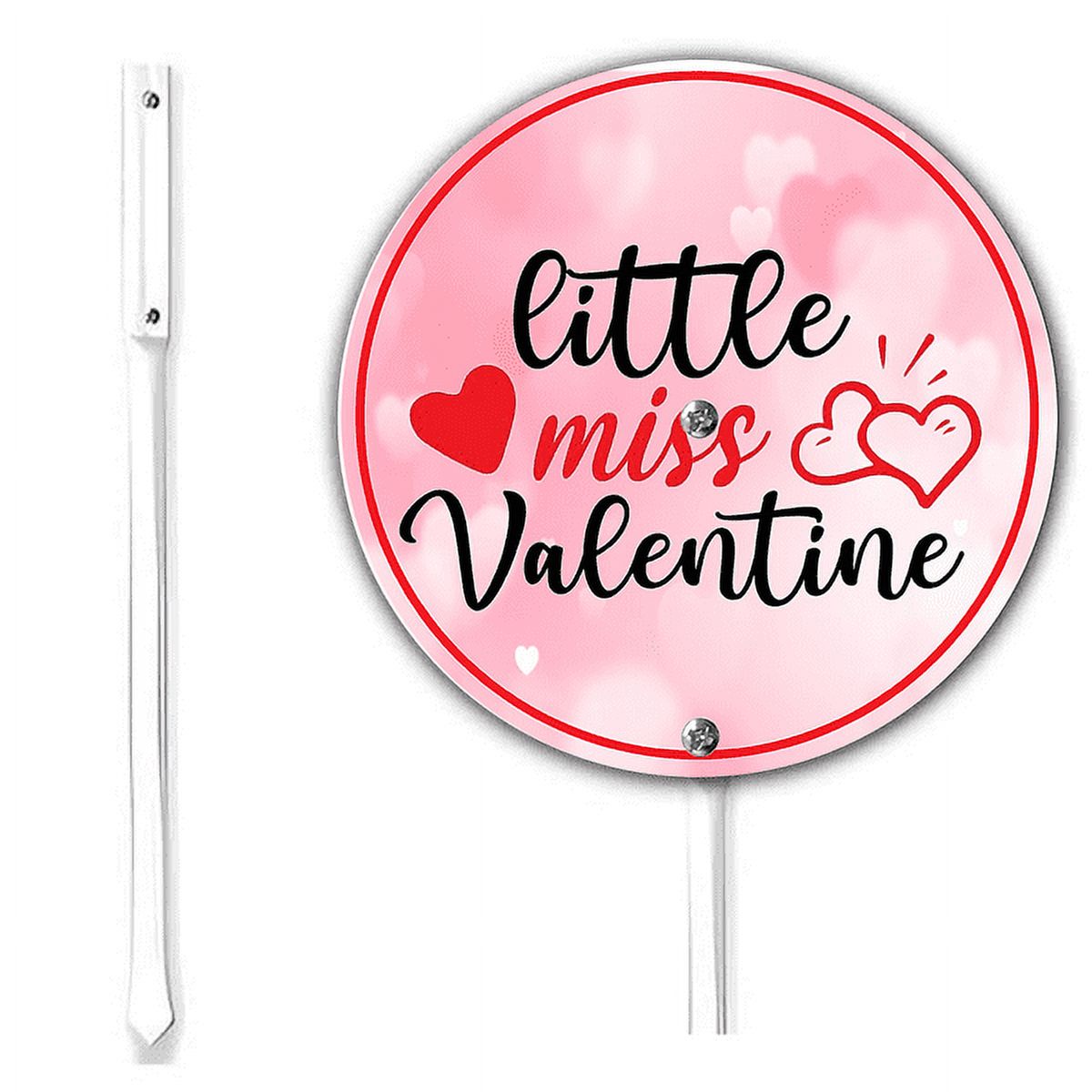Kurmntregon Valentine's Day Yard Sign With Stake Little Miss Valentine ...