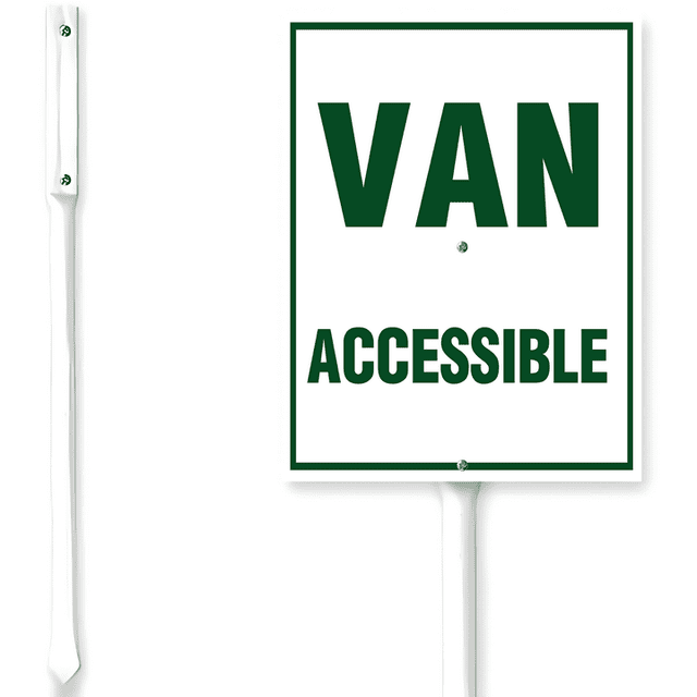 Kurmntregon Van Accessible Sign With Stake No Parking Sign For Yard 6x4 ...