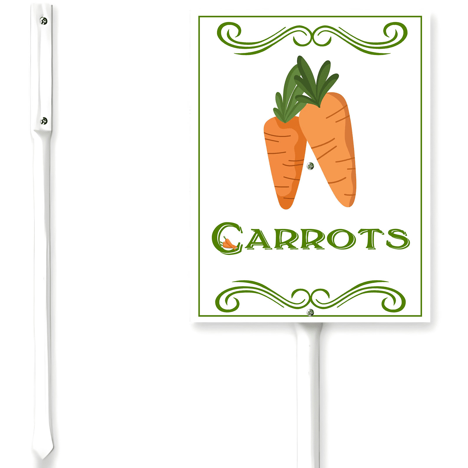 Kurmntregon Vegetable Garden Signs With Stake Carrots Garden Sign Stake ...