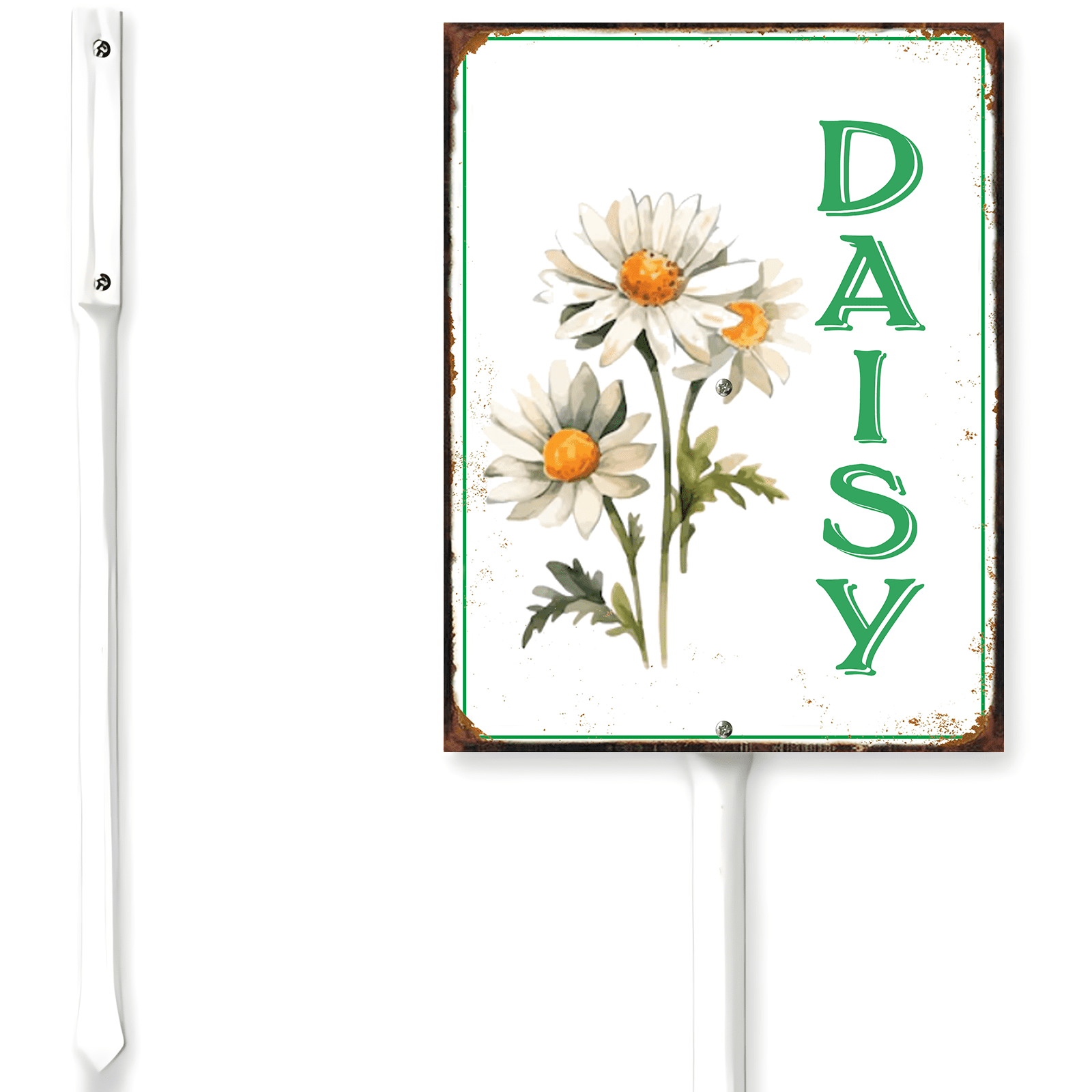 Kurmntregon Vegetable Signs For Garden With Stake Daisy Garden Sign ...
