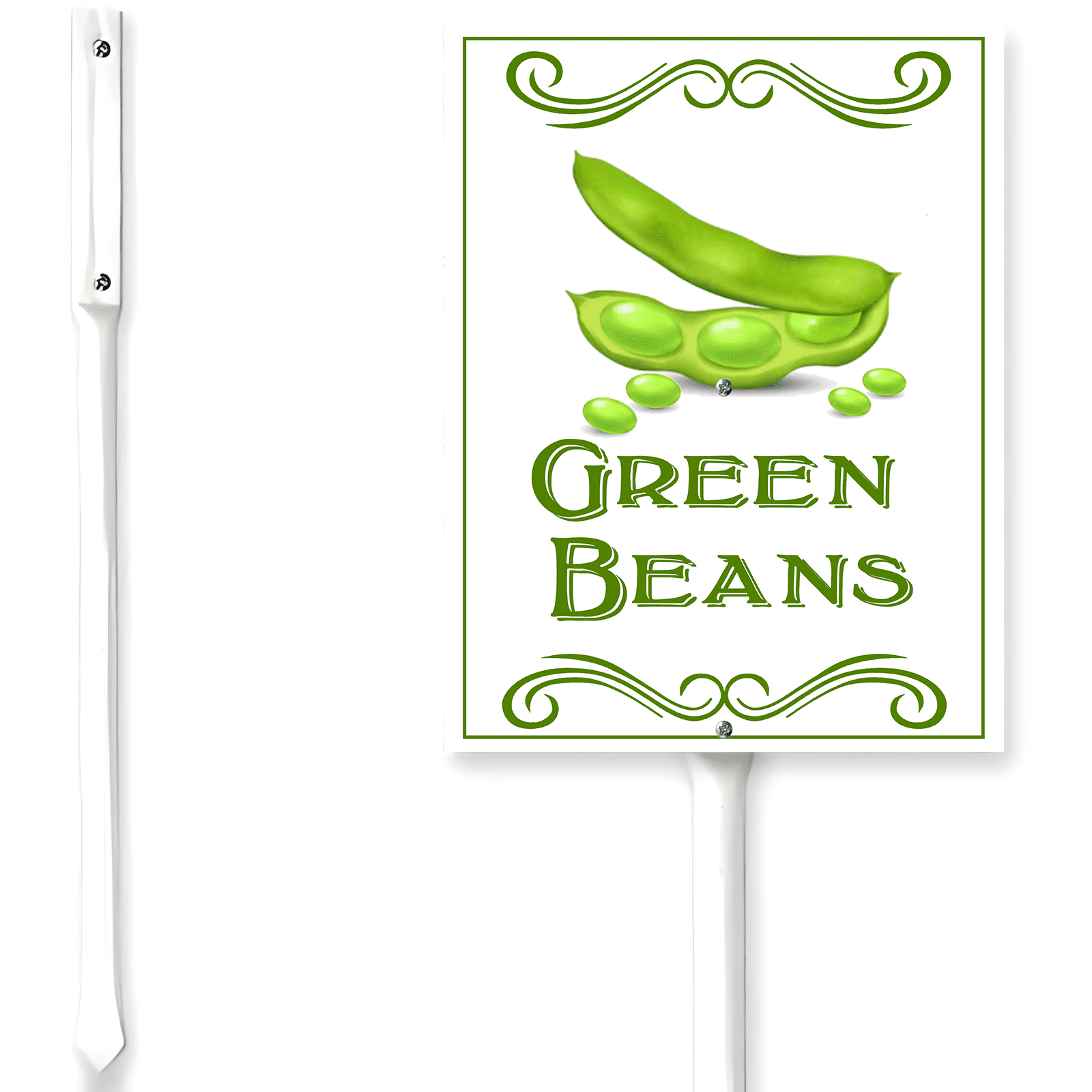 Kurmntregon Vegetable Signs For Garden With Stake Green Beans Plant ...