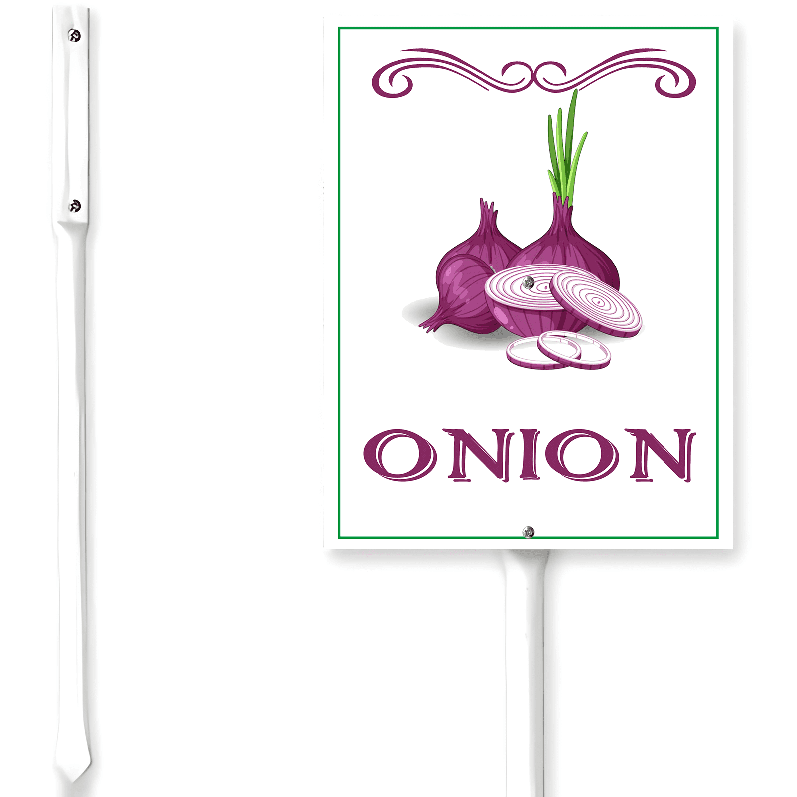 Kurmntregon Vegetable Signs For Garden With Stake Onion Garden Signs ...