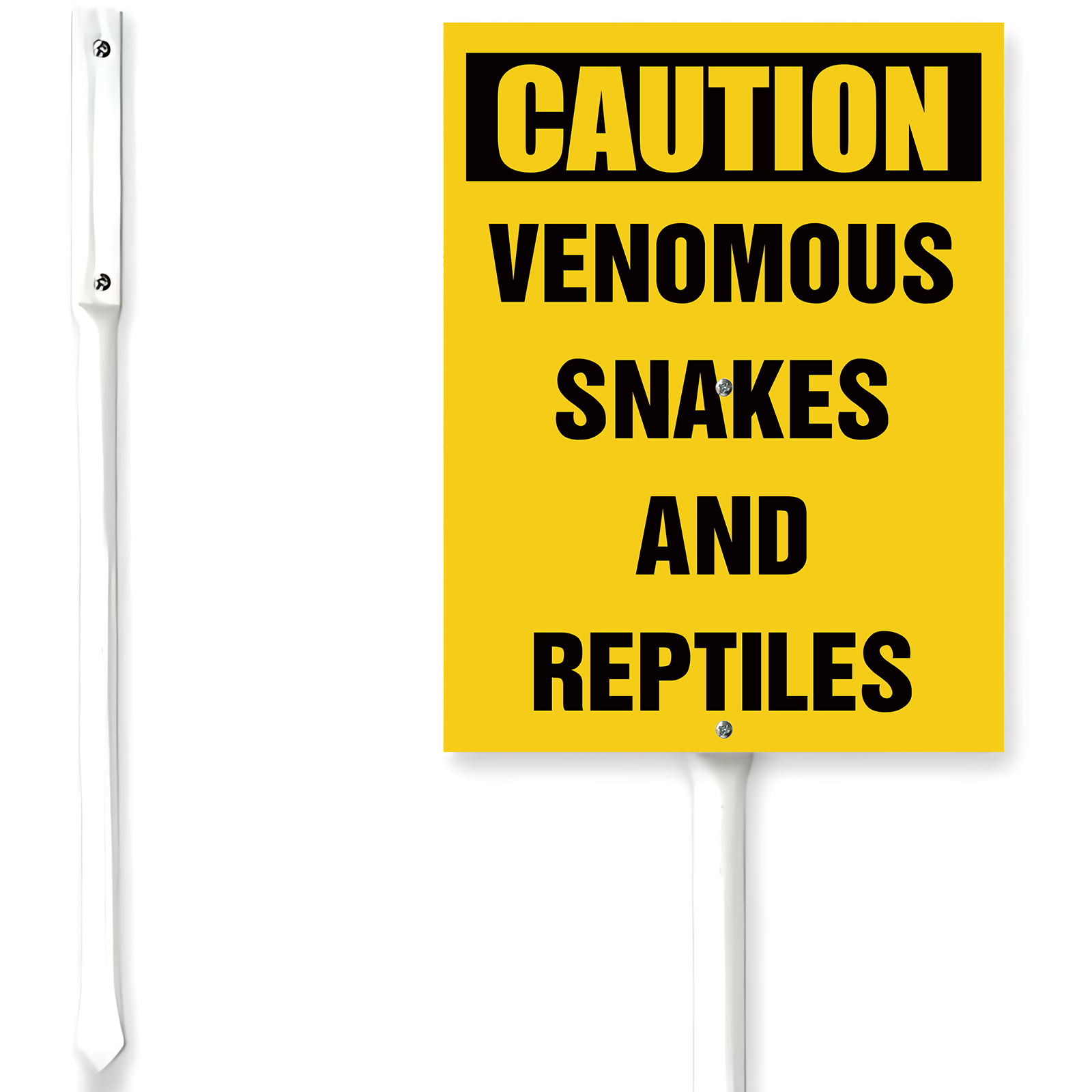 Kurmntregon Venomous Snakes And Reptiles Sign With Stake Caution Snakes ...