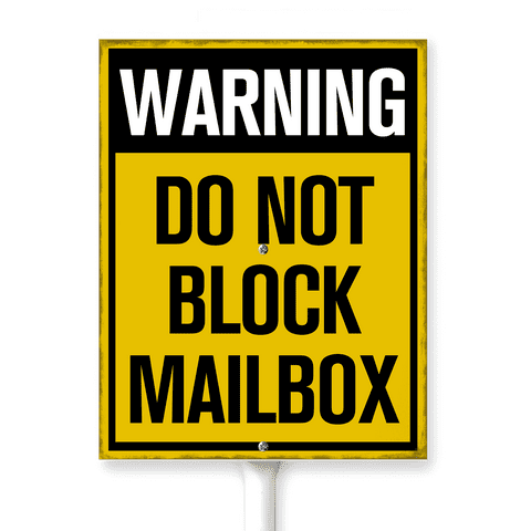 Kurmntregon Warning Do Not Block Mailbox Sign With Stake No Parking ...