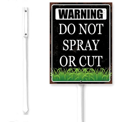 Kurmntregon Warning Do Not Spray Or Cut Yard Sign With Stake Keep Off ...