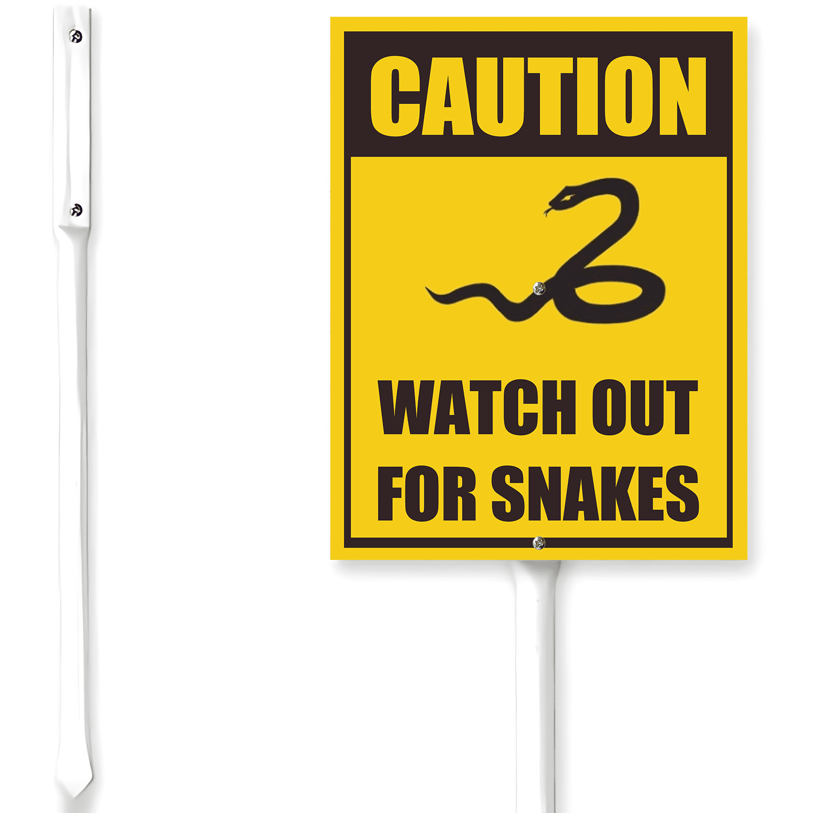 Kurmntregon Watch Out For Snakes Sign With Stake Caution Snakes Sign ...