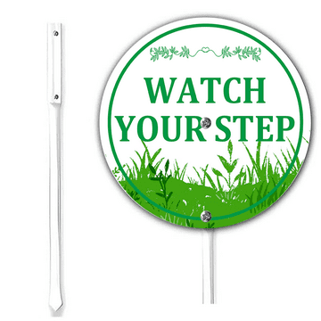 Kurmntregon Watch Your Step Yard Sign With Stake No Trespassing Garden ...