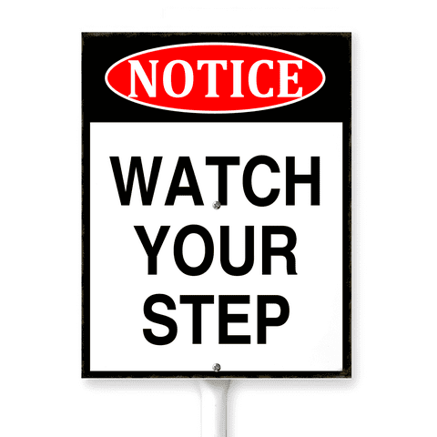 Kurmntregon Watch Your Step Yard Sign With Stake Watch Your Step Farm ...