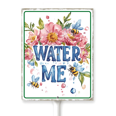 Kurmntregon Water Me Garden Sign With Stake Water Me Wildflowers Area ...