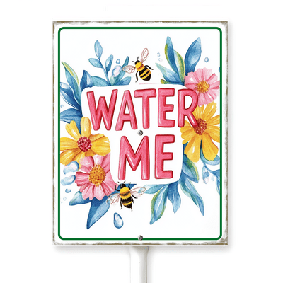 Kurmntregon Water Me Garden Sign With Stake Water Me Wildflowers Area ...