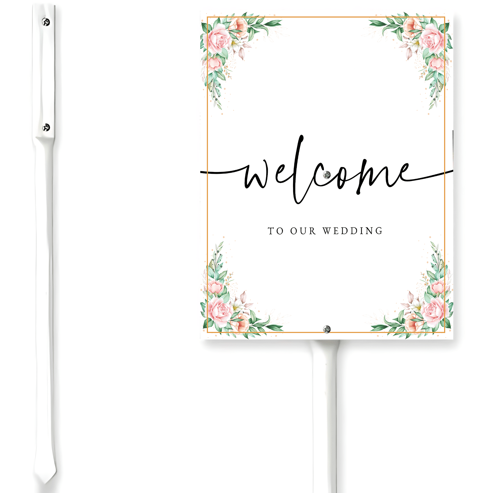 Kurmntregon Wedding Sign With Stake Wedding Yard Sign Welcome To Our ...