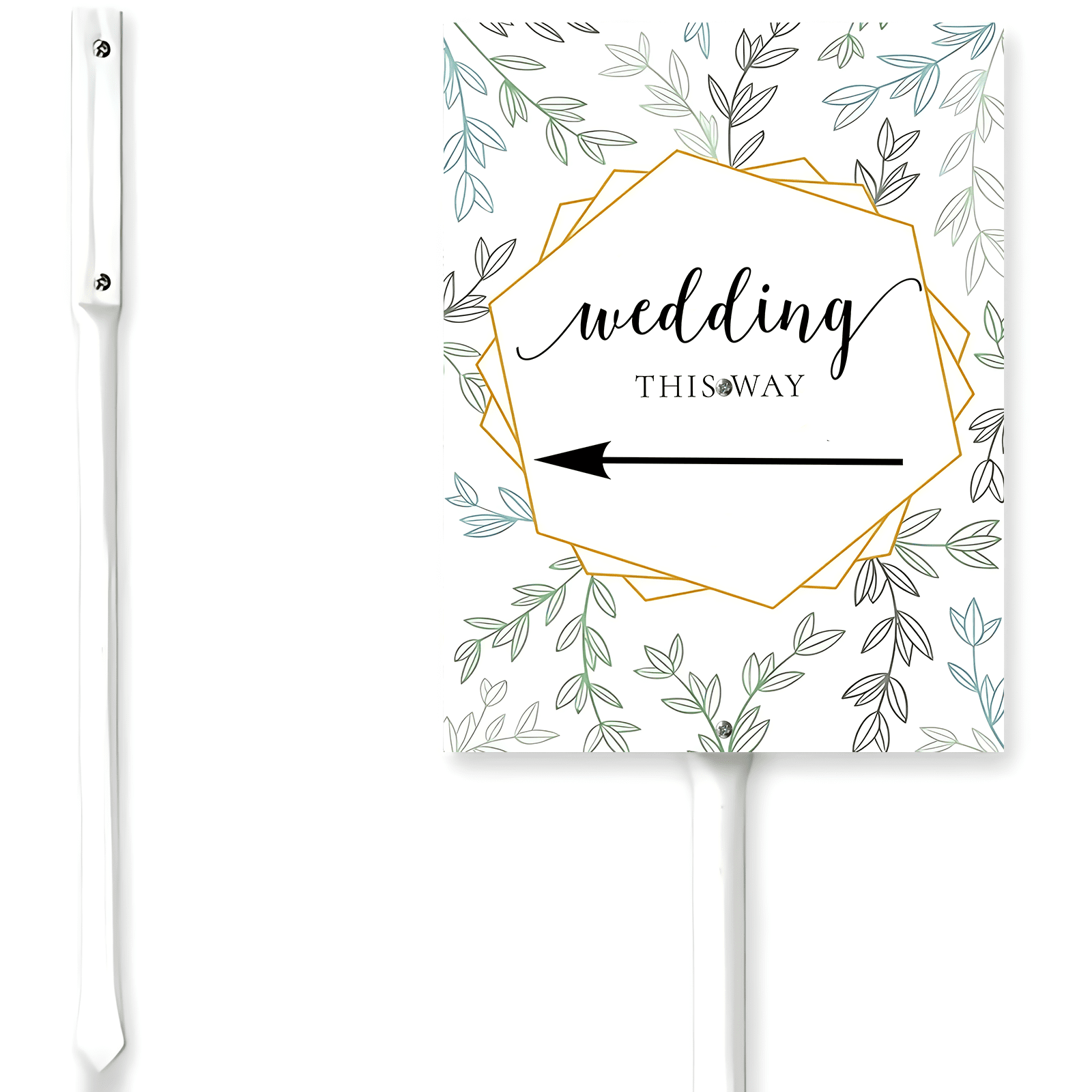 Kurmntregon Wedding Sign With Stake Wedding Yard Sign Wedding This Way ...