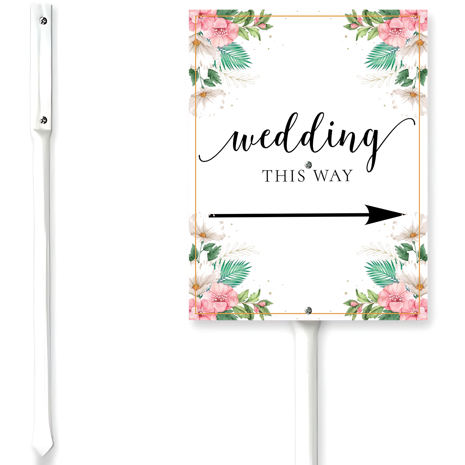 Kurmntregon Wedding Sign With Stake Wedding Yard Sign Wedding This Way ...