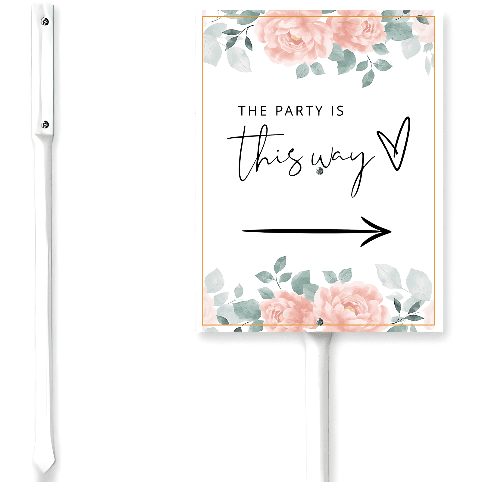 Kurmntregon Wedding Sign With Stake Wedding Yard Sign Wedding This Way ...