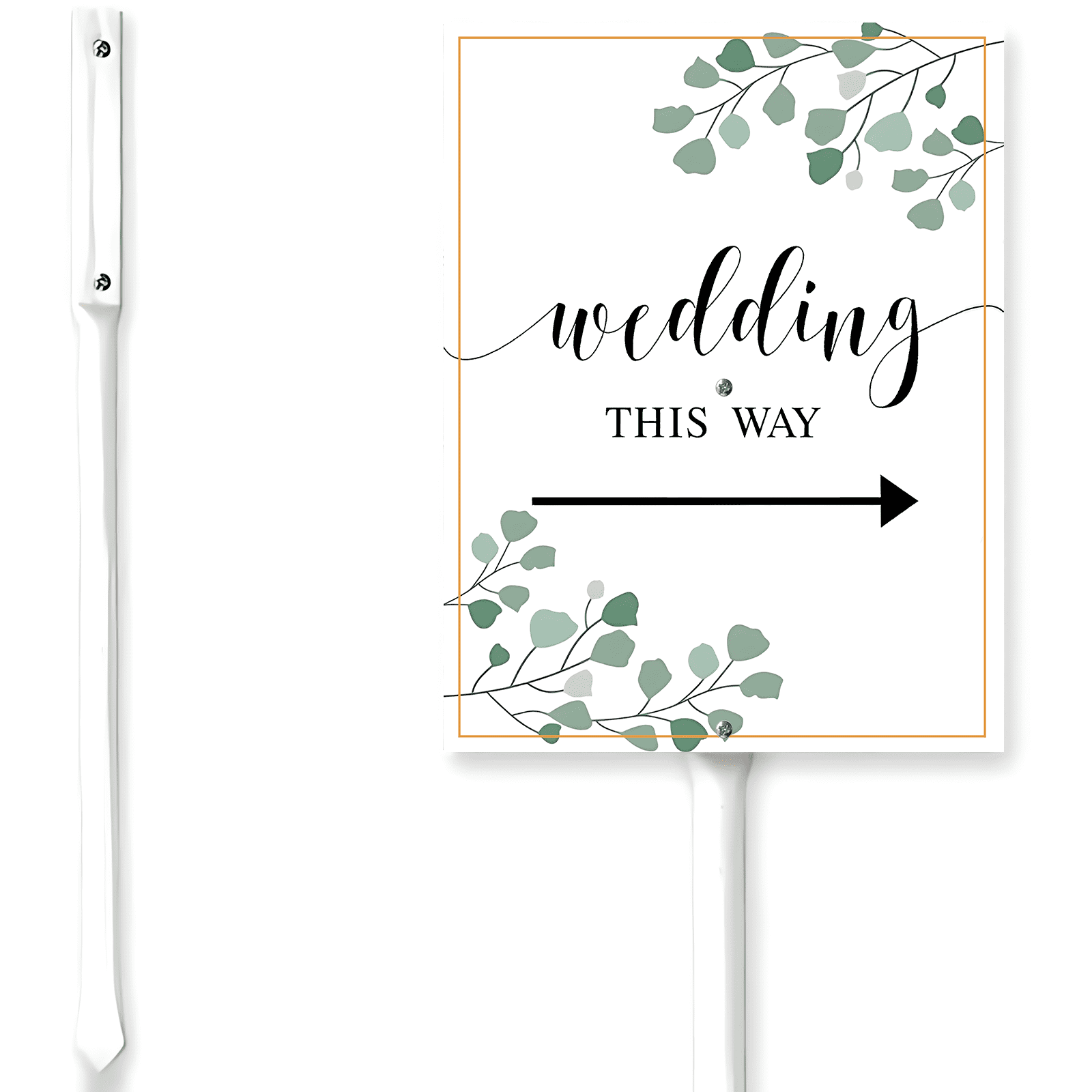 Kurmntregon Wedding Sign With Stake Wedding Yard Sign Wedding This Way ...