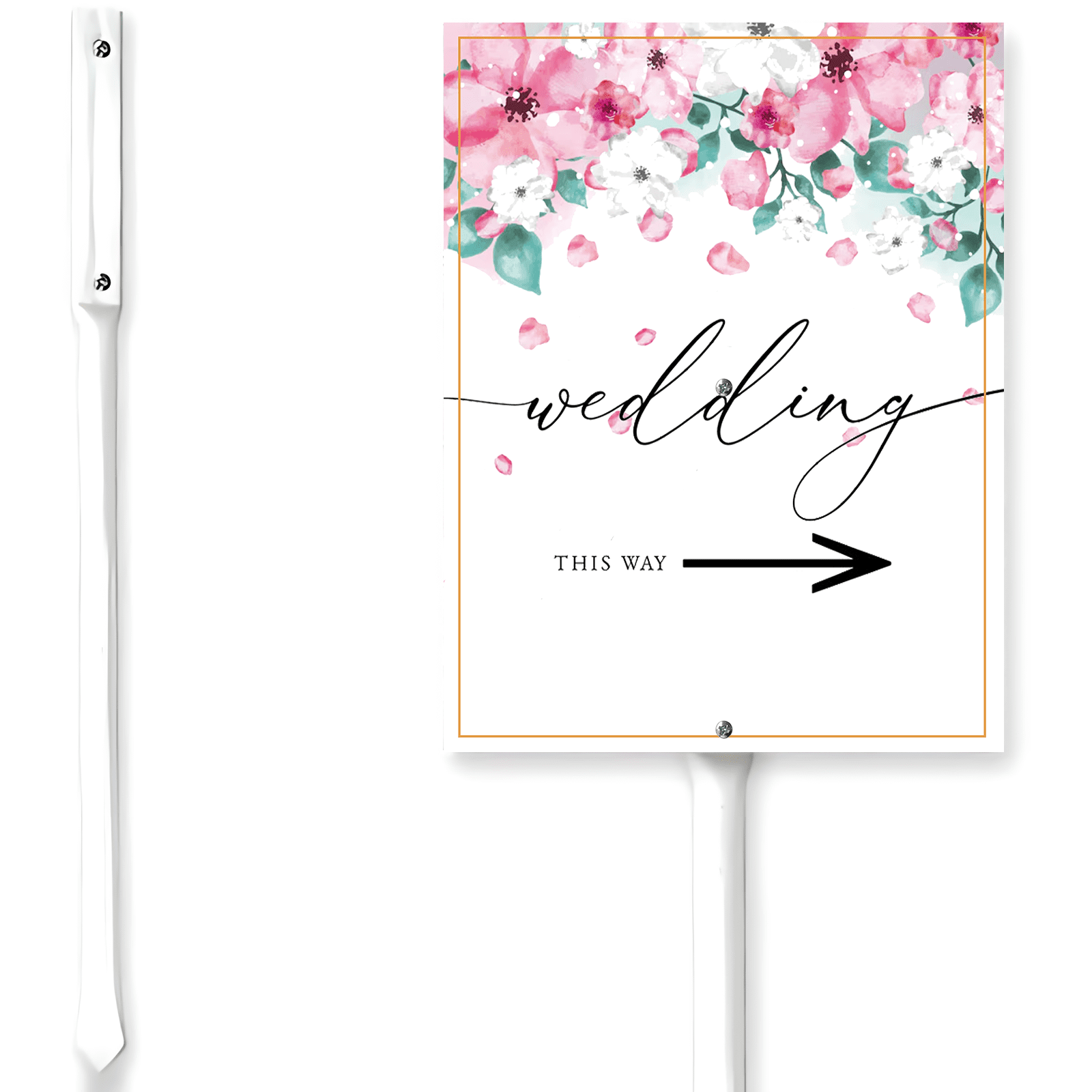 Kurmntregon Wedding Sign With Stake Wedding Yard Sign Wedding This Way ...