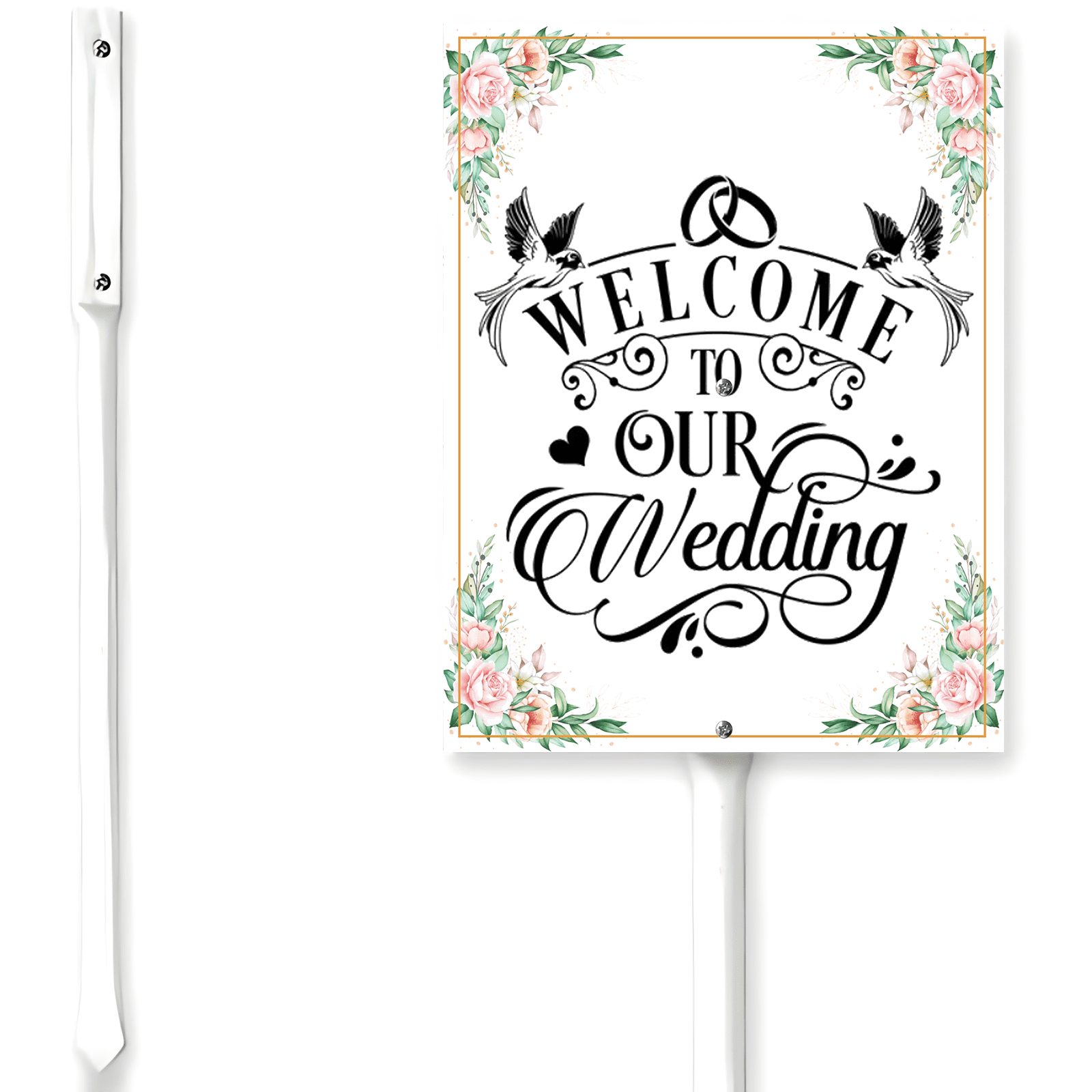 Kurmntregon Wedding Sign With Stake Wedding Yard Sign Welcome To Our ...