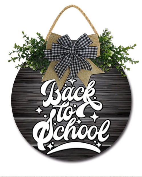 Kurmntregon Welcome Back To School Door Sign Classroom Decor Front Door ...