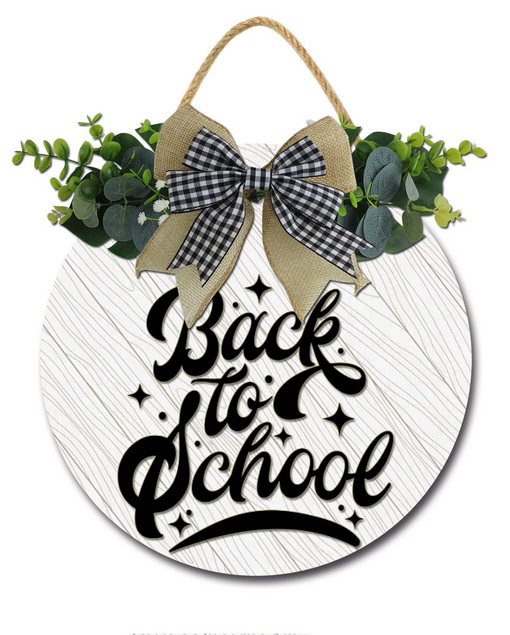 Kurmntregon Welcome Back To School Sing For Outdoor Classroom Wood Sign ...
