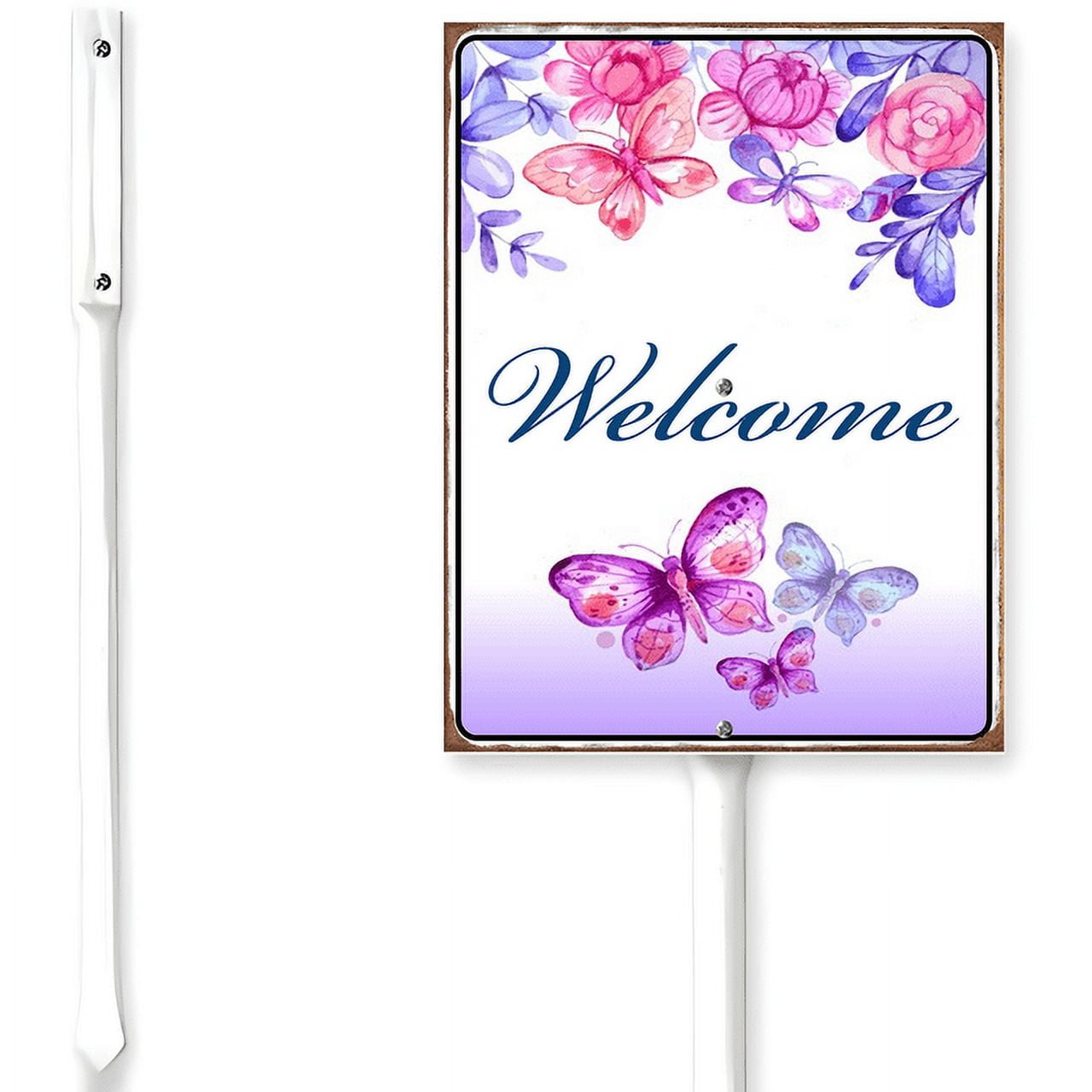Kurmntregon Welcome Garden Sign Yard Sign Pollinator Friendly Welcome ...