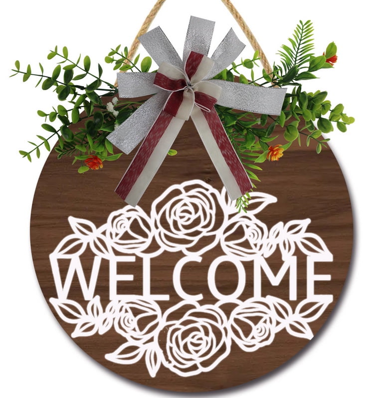 Kurmntregon Welcome Home Decor Style 165 Sign For Front Door - Round ...