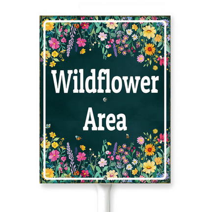Kurmntregon Wildflower Area Yard Sign With Stake Keep Off Flowers ...