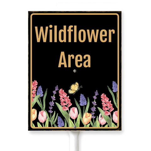 Kurmntregon Wildflower Area Yard Sign With Stake No Mow Zone Farm ...