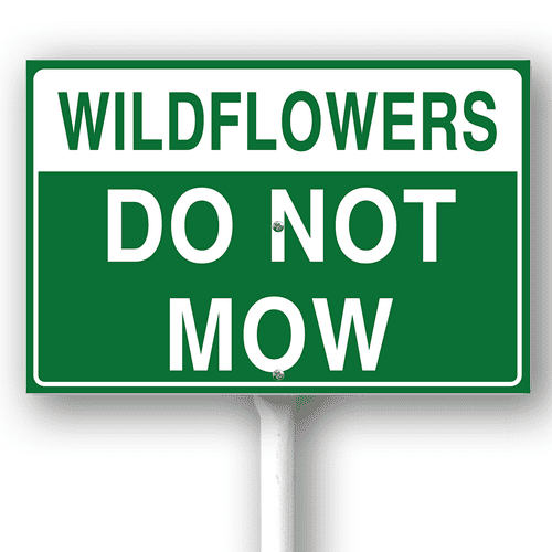 Kurmntregon Wildflowers Do Not Mow Yard Sign With Stake No Mow May Lawn ...