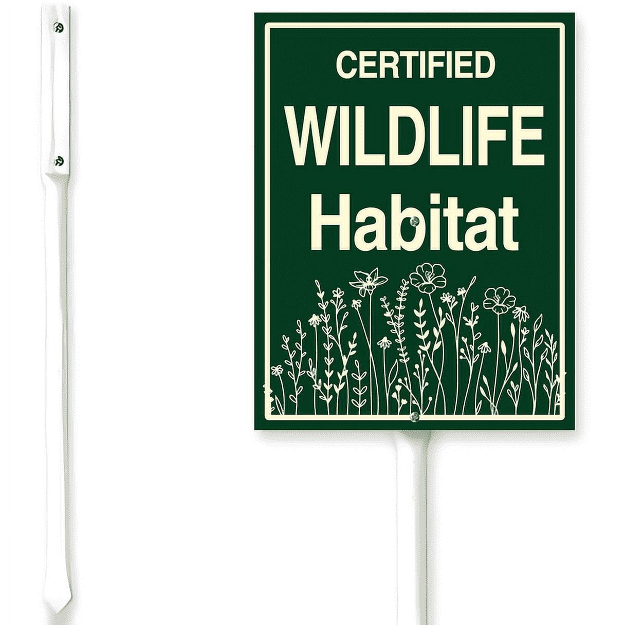 Kurmntregon Wildlife Habitat Sign With Stake Wildlife Habitat Yard Sign ...