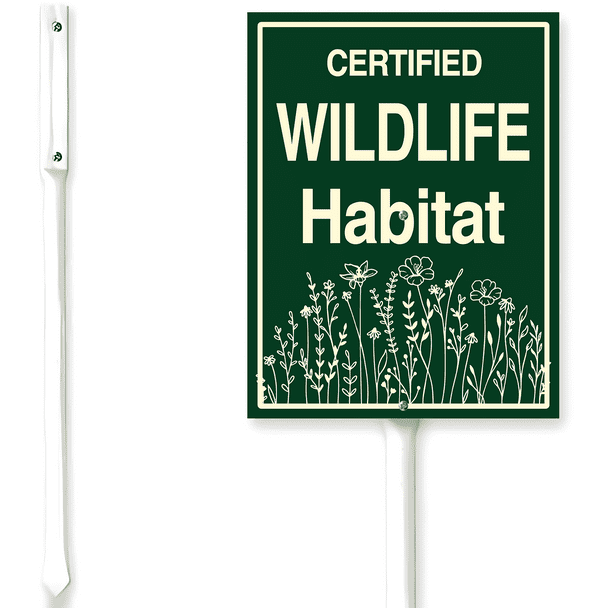 Kurmntregon Wildlife Habitat Sign With Stake Wildlife Habitat Yard Sign ...