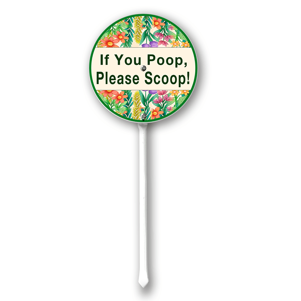 Kurmntregon If You Poop,Please Scoop Yard Sign No Poop No Peeing Garden ...