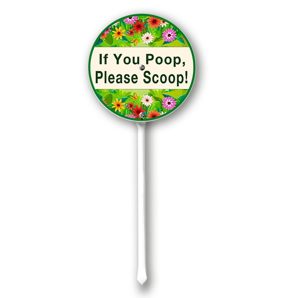 Kurmntregon If You Poop,Please Scoop Yard Sign No Poop No Peeing Garden ...