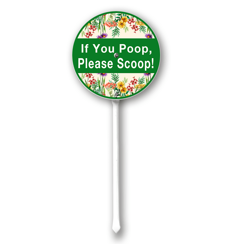 Kurmntregon If You Poop,Please Scoop Yard Sign No Poop No Peeing Garden ...