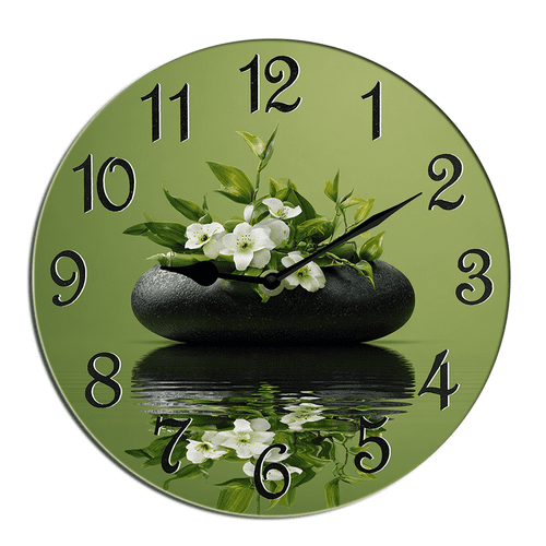 Kurmntregon Zen Style Wall Clock Yoga Meditation Clock For Living Room ...