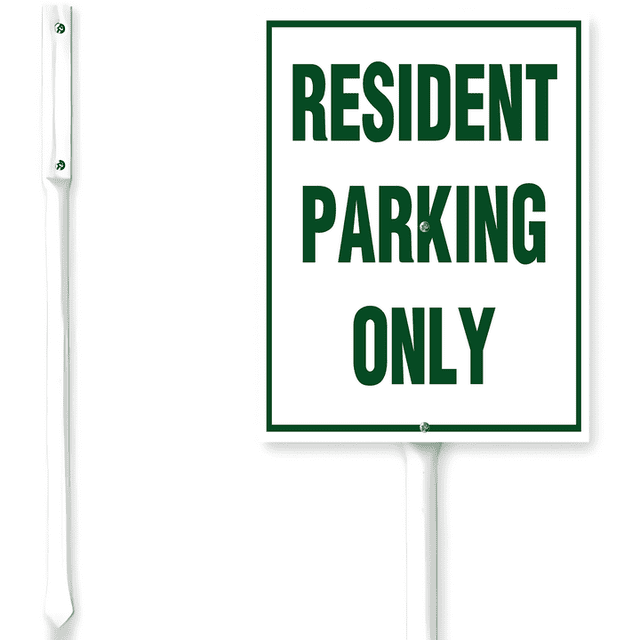 Kurmntregon Resident Parking Only Sign With Stake Reserved Parking Yard ...