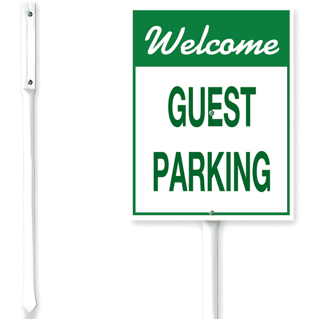 Kurmntregon Welcome Guest Parking Sign With Stake Reserved Parking ...