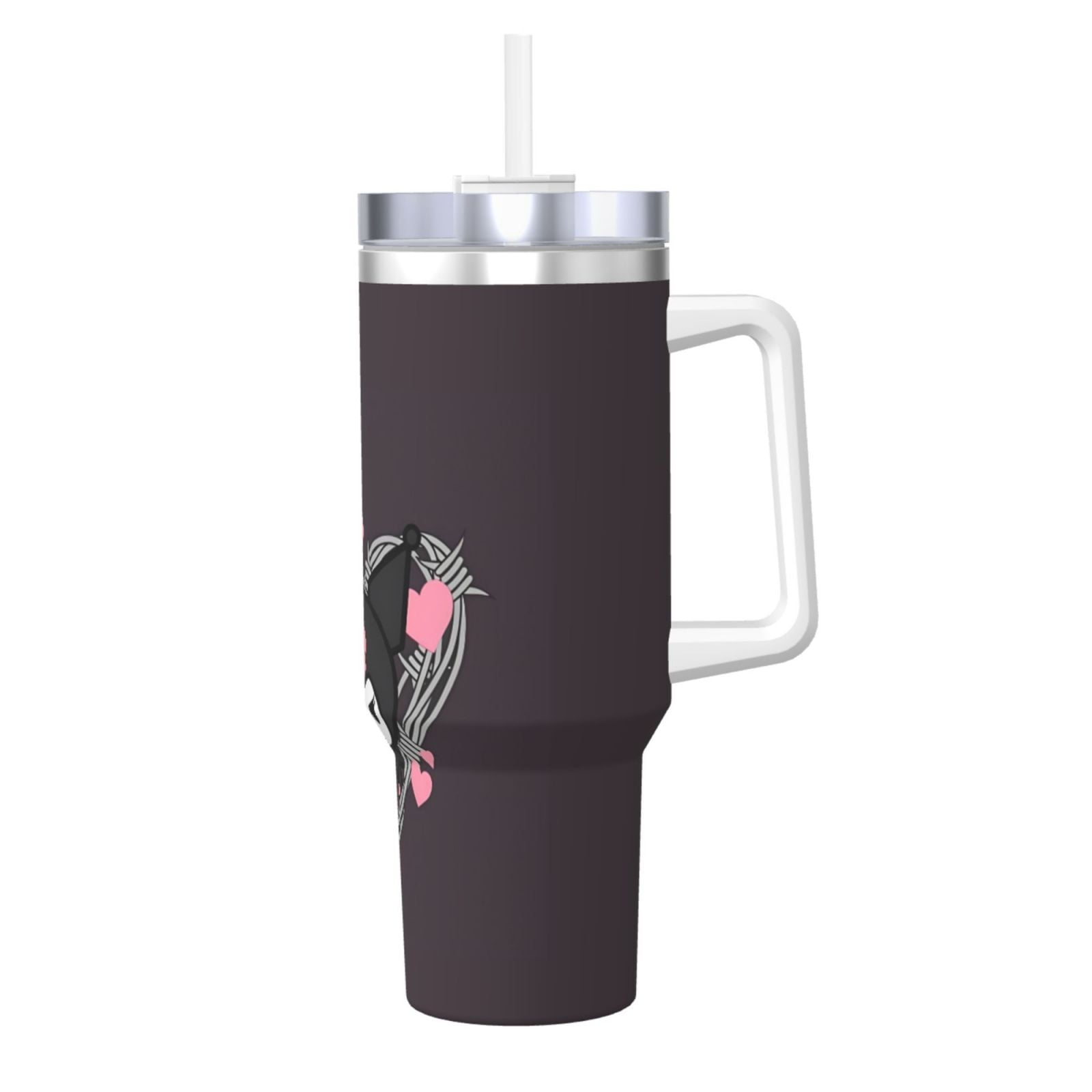 Kuro-Mi 40 Oz Car Cap, Tumbler With Handle Water Bottle Travel Cup For ...