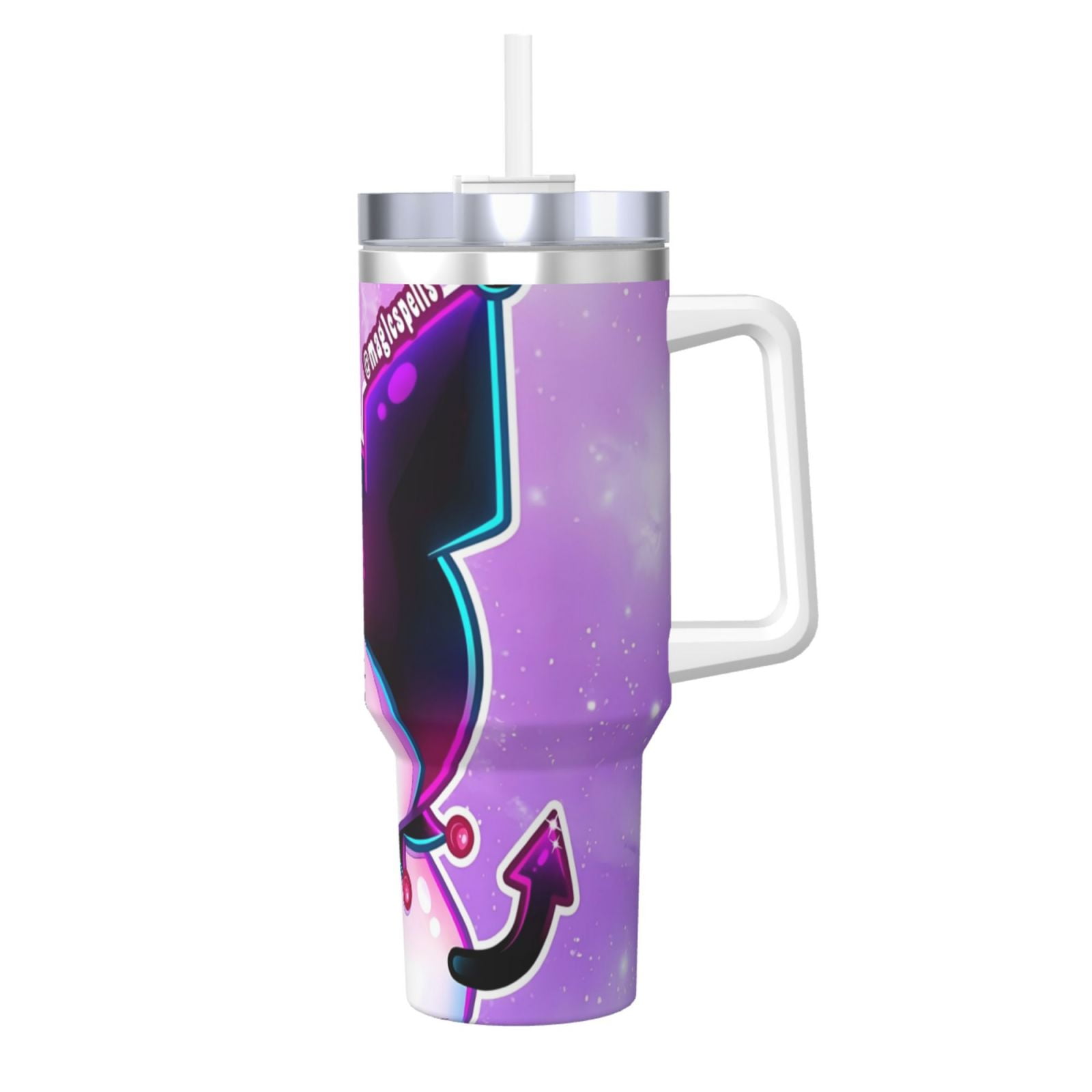 Kuro-Mi 40 Oz Car Cap, Tumbler With Handle Water Bottle Travel Cup For ...