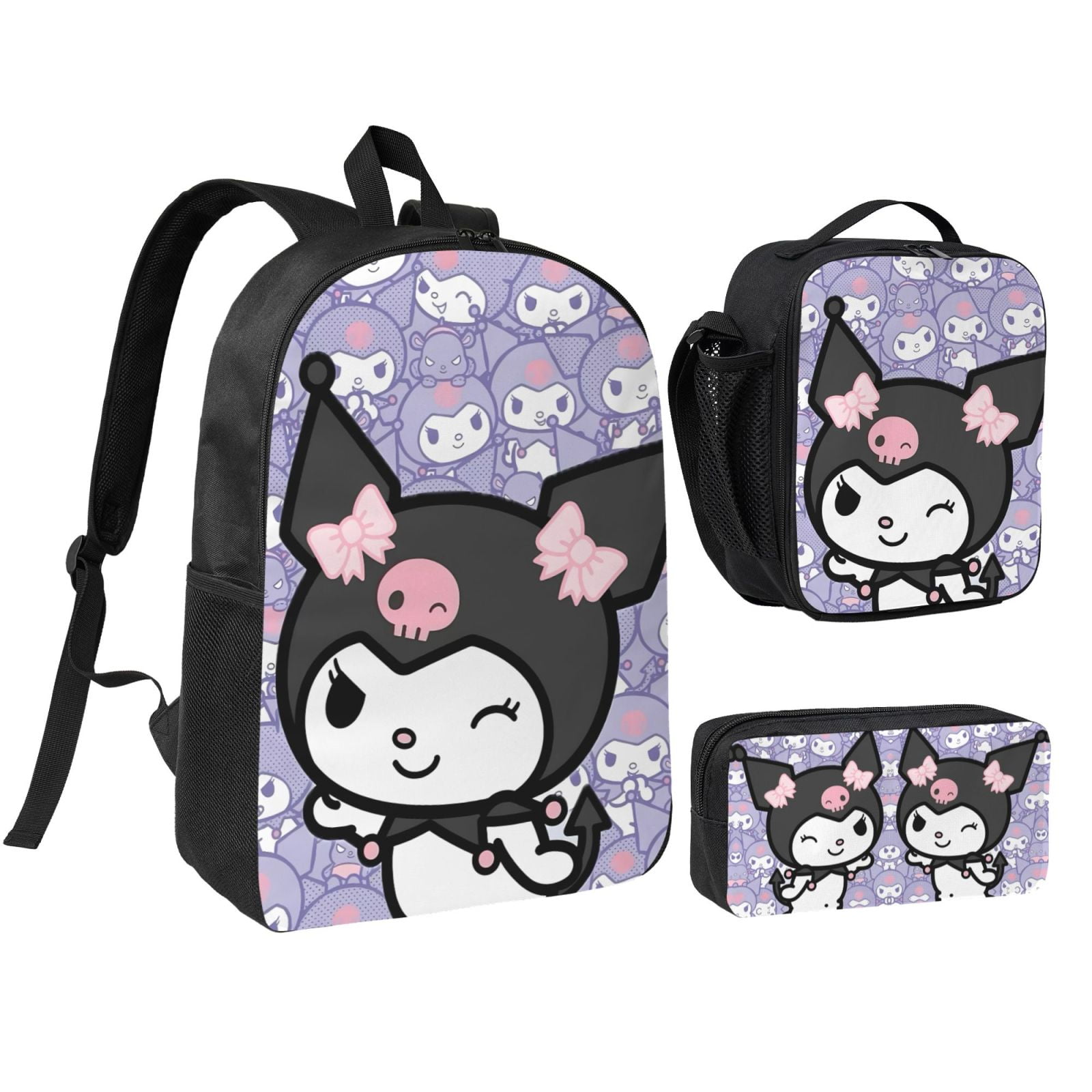 Kuro-Mi Backpacks Sets, Laptop Backpack With Lunch Box And Pencil Case ...