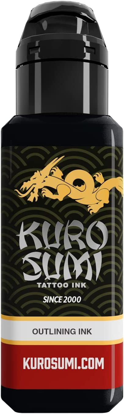Kuro Sumi Professional Tattoo Ink - Outlining Black, Skin-Safe, Vegan ...