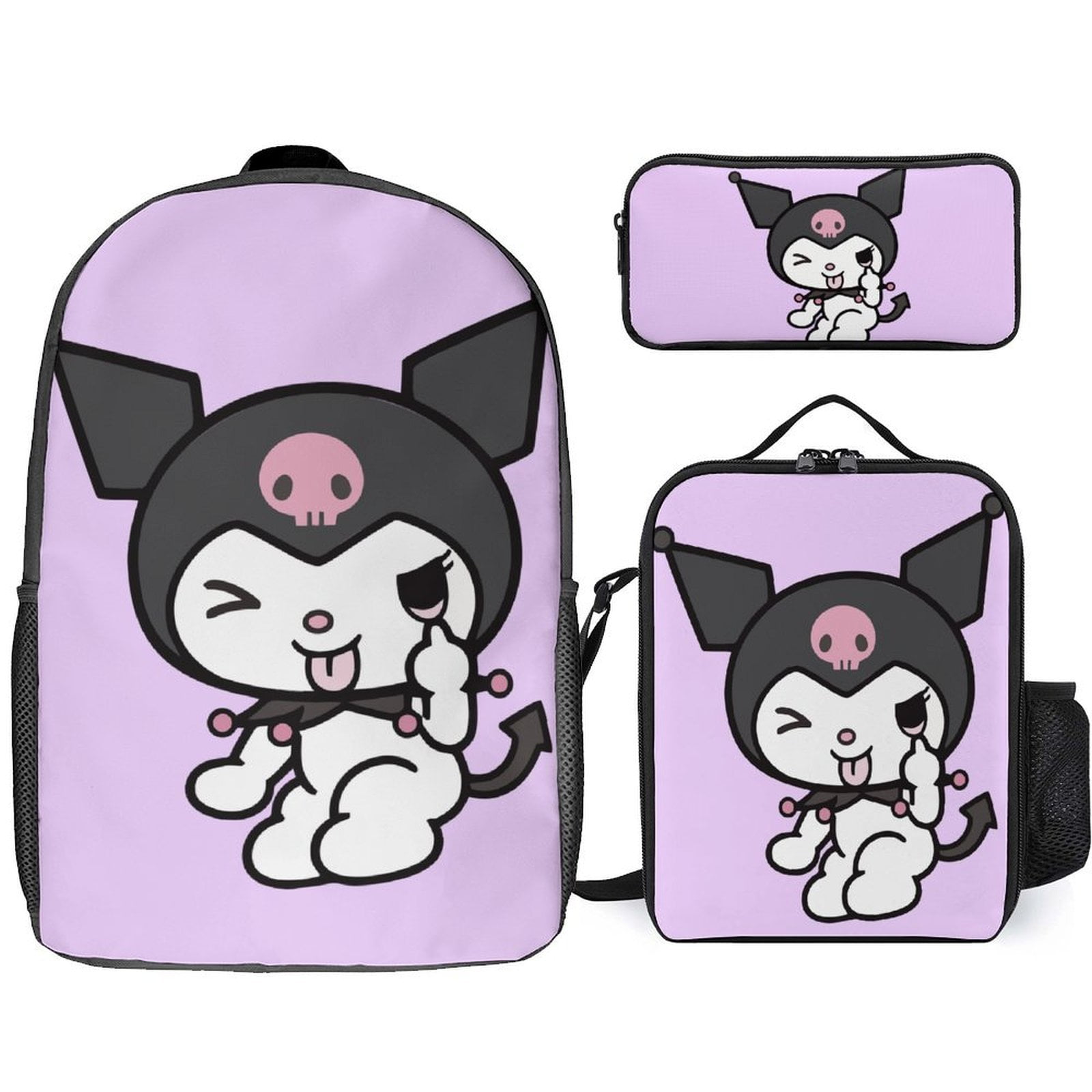 Kuro_mi Backpack Set 17 inch Bags with Lunch Bag Pencilcase Kuro_mi Merch - Walmart.com