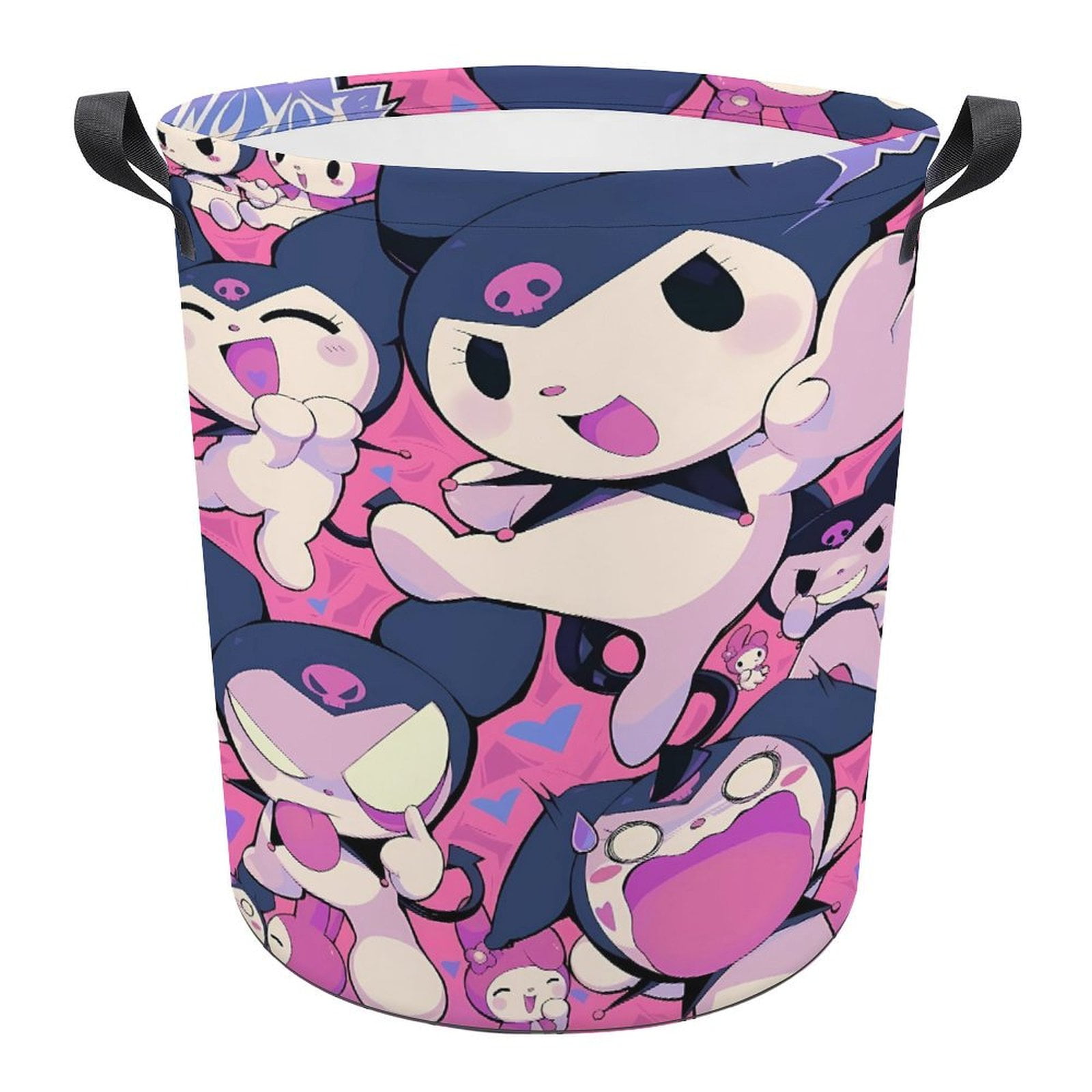 Kuro-mi Laundry Hamper, Round Collapsible Hamper Laundry Basket with ...
