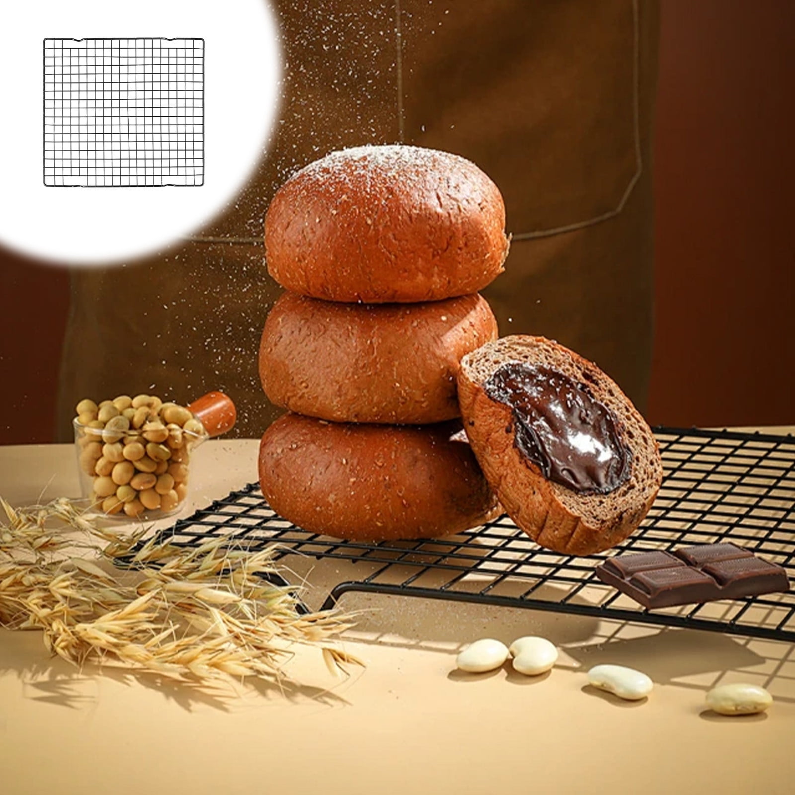 Kuroiy Cooling Rack | Non Stick Stainless Steel Cake Bread Cookie ...
