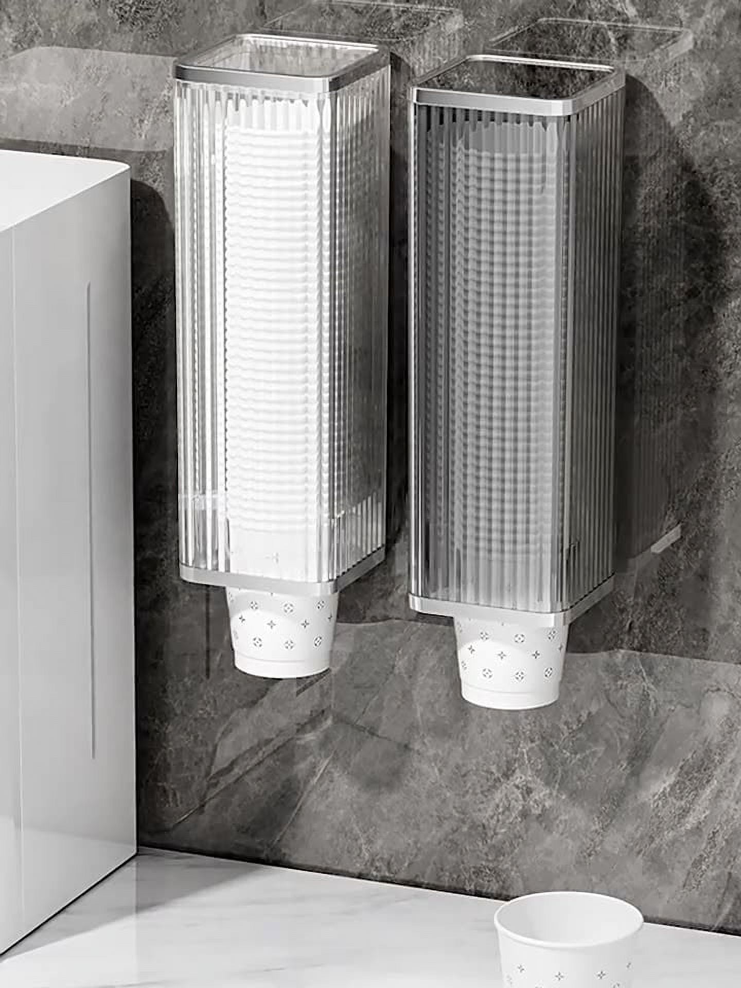 Kuroiy Disposable Cup Dispenser Wall Mounted | Transparent T-Shape ...