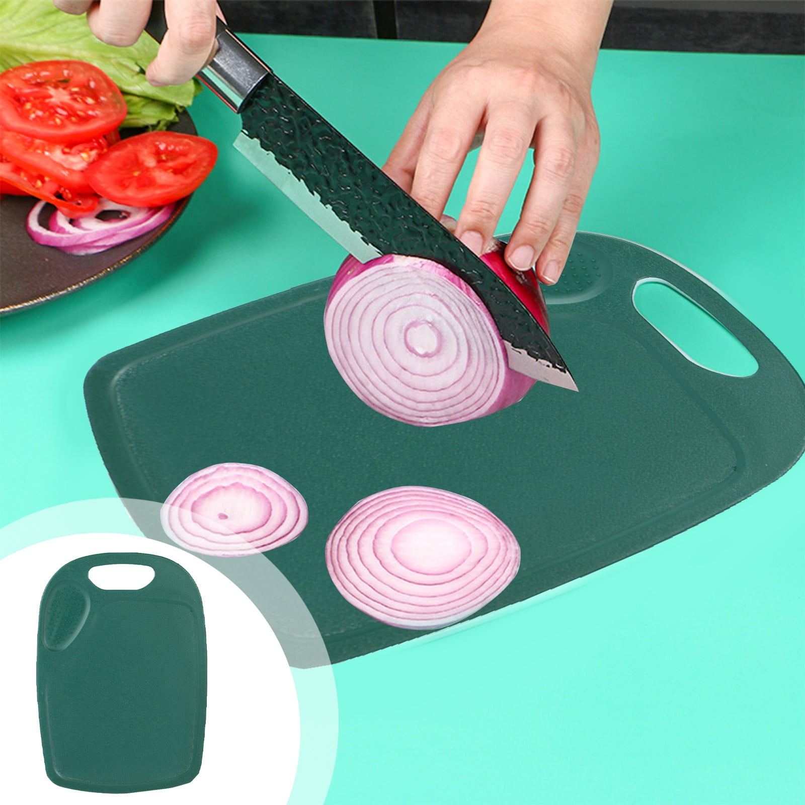 Kuroiy Extra Large Plastic Cutting Board | Non-Slip Double-Sided ...