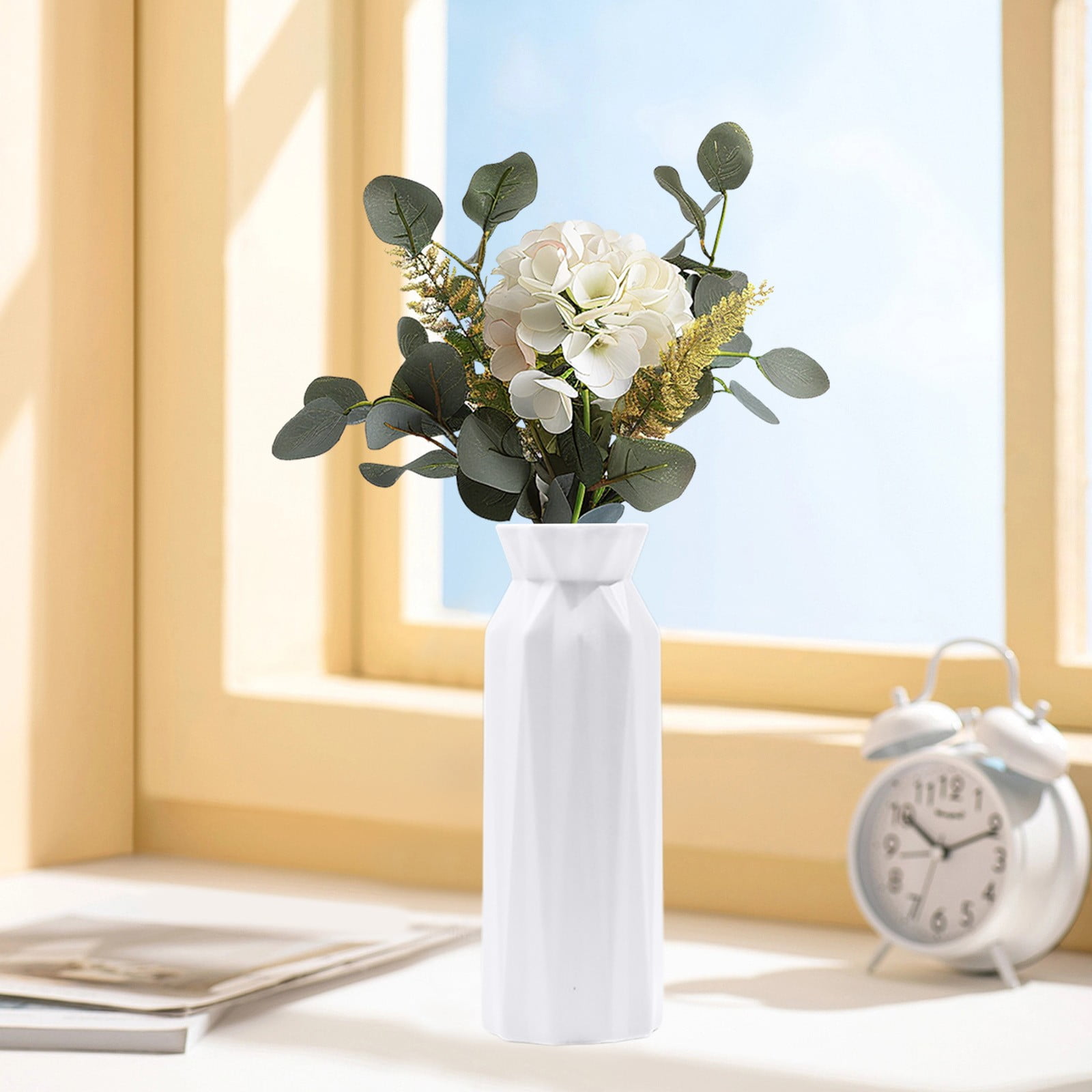 Kuroiy Floral Vase Container | Modern Plastic Flowerpot for Fresh ...