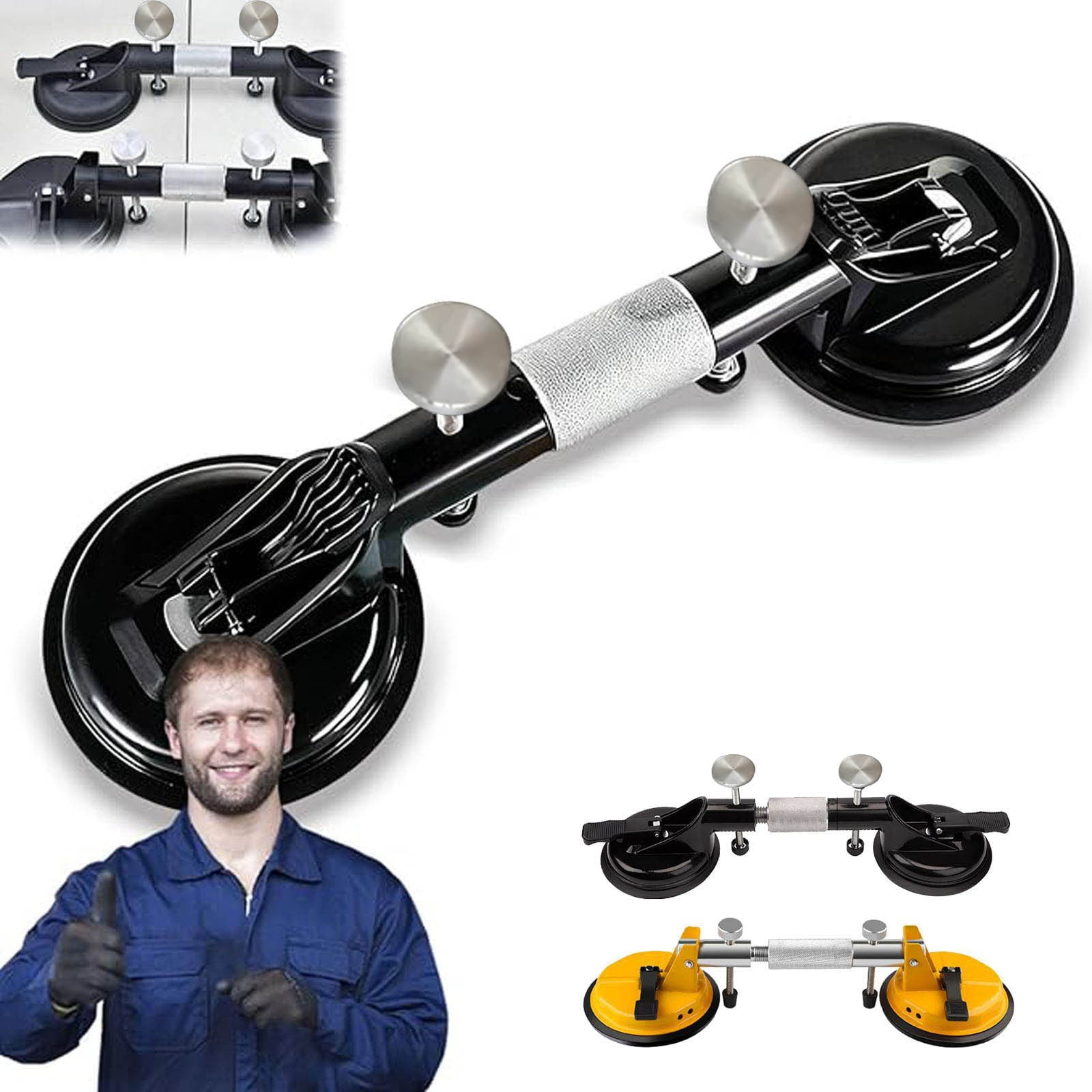 Kuroiy Glass Suction Cup Tile Installer | Heavy-Duty 200kg Vacuum Grip ...